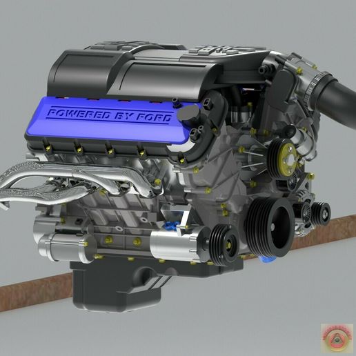 🚙 FORD MUSTANG BOSS 302 - ENGINE・ STL File for 3D printing・Cults