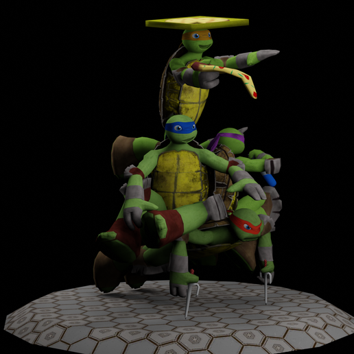 🥷 TMNT Full Set Ready to Print・ STL File for 3D printing・Cults