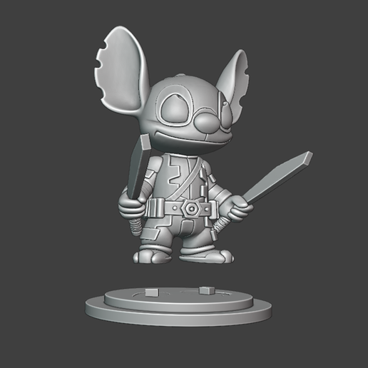 🐉 Stich-Deadpool-Cartoon・ STL File for 3D printing・Cults