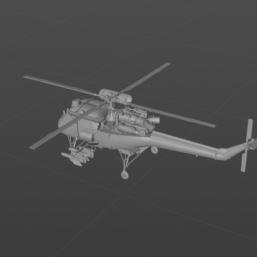 🚁 British "Wasp" HAS.Mk.1 helicopter 3D model material・ OBJ File for 3D ...