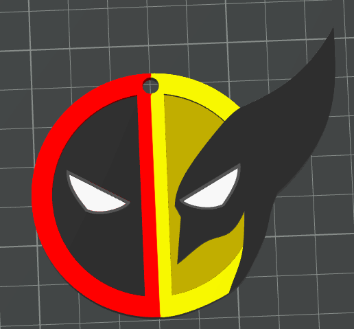 STL file Deadpool & Wolverine Logo Key Ring 🔑 ・3D printable design to ...