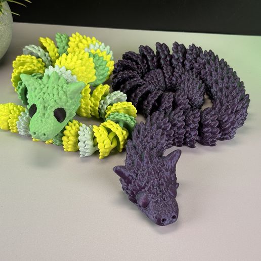 🐉 Articulated Dragon Snake・Free 3D File for 3D printing・Cults