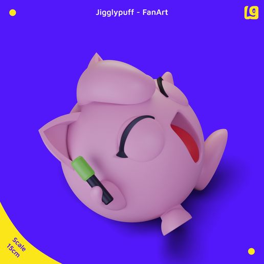 MultiColor Version Jigglypuff Lying and Laughing from the Pokemon Anime ...