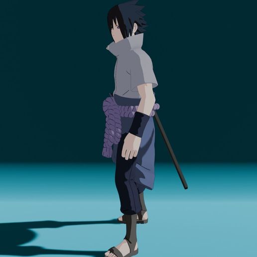 STL file Sasuke Low Poly 👨 (OBJ)・3D printable model to download・Cults
