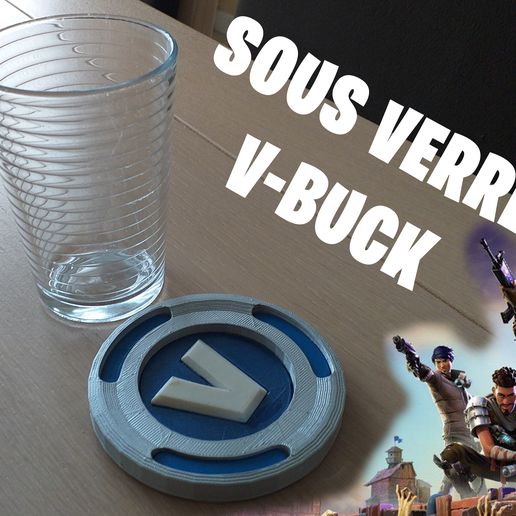 📱 Under Glass V-Buck Fornite・ STL File for ・Cults