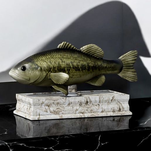 🐠 fish Largemouth Bass / Micropterus salmoides with storage space / for ...