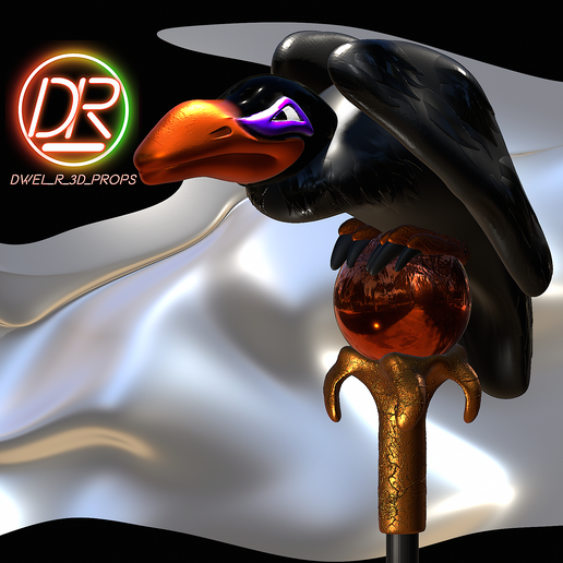 STL file Maleficent Crow Staff 🐦 ・3D printer model to download・Cults