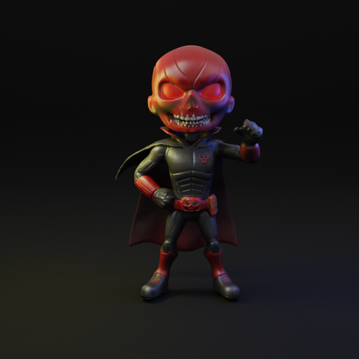 3D file Red Skull superhero 💀 ・3D printable design to download・Cults