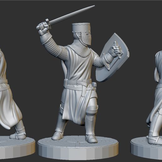 💂 Crusader Knights Pack・ STL File for 3D printing・Cults