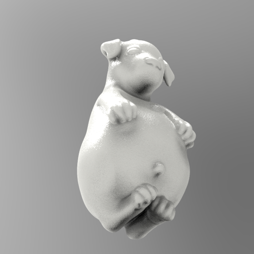 🗝️ perrito panzon・ STL File for 3D printing・Cults