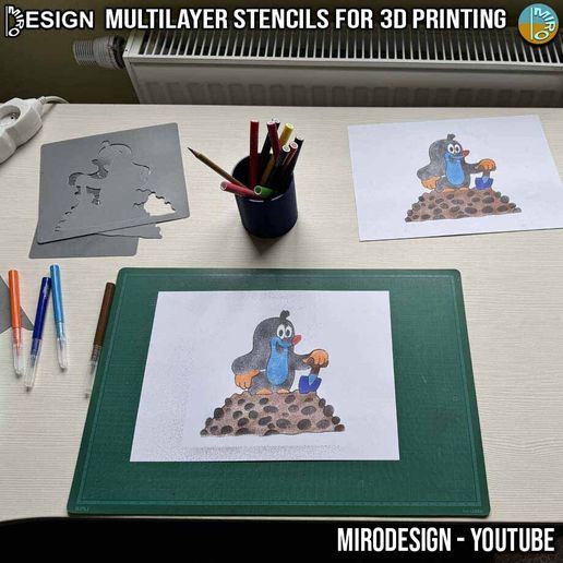 STL file Stencils - Krtecek 🎨 ・3D printable design to download・Cults