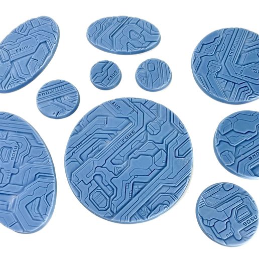 🧲 33-Piece Round Base Set with Magnet Slots : Starship Panels・ 3D File ...