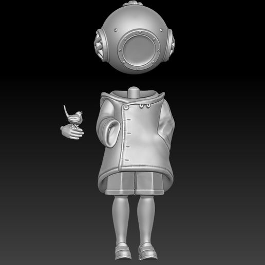 STL file Girl with Bird 👧 ・3D printer model to download・Cults