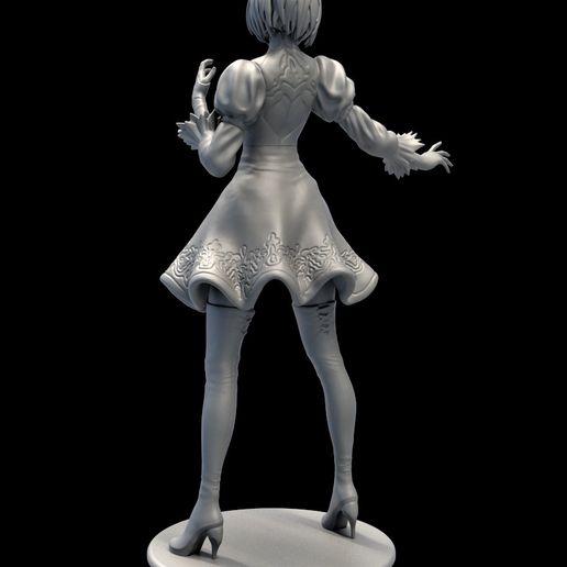 👧 2B Nier Automata Assembly・ STL File for ・Cults