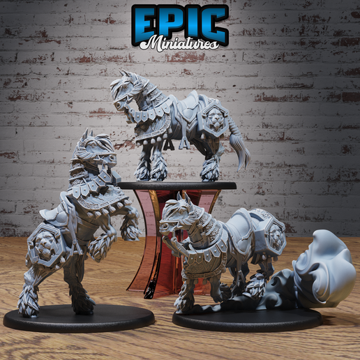 🐎 Legendary Horse Mount Set ‧ DnD Miniature ‧ Tabletop Miniatures ...