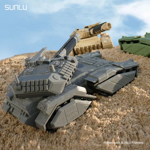 🪖 T-404 Cyber Tank_SUNLU・Free 3MF File for 3D printing・Cults