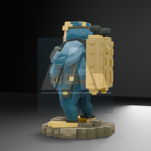 🎨 Dave the Diver – Pixel Art Style 3D Printable Fan Art Figure・ 3D File ...