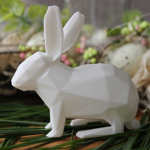 🐇 Low poly rabbit・ OBJ File for 3D printing・Cults