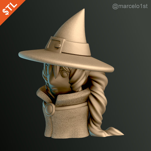 🧙‍♀️ Classic Witch Halloween Decoration・Free STL File for ・Cults