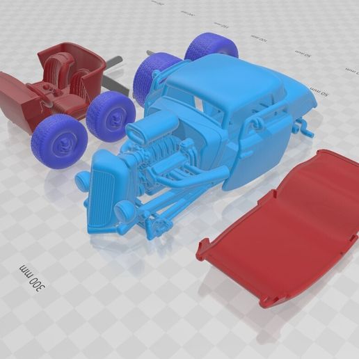 🚙 Ford 1934 Hot Rod – Separate Parts STL Model・ 3D File for 3D printing ...