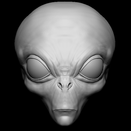 👽 Grey Alien Head Sculpt - Hot Toys Scale - Action Figure Head・ 3D File ...