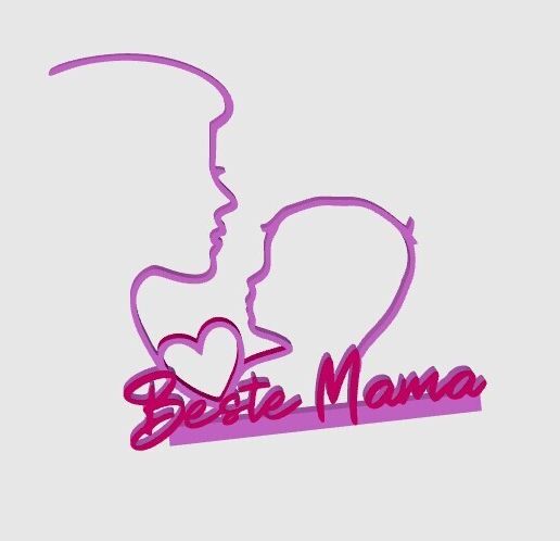 👫 Mother`s day Standee・ STL File for 3D printing・Cults