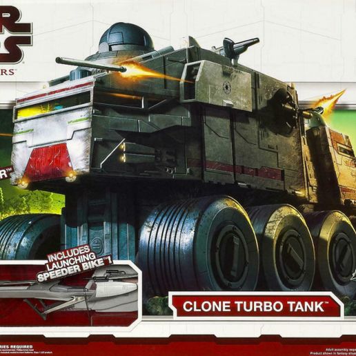 🪖 Clone turbo tank Kenner hasbro toy repro parts・ 3D File for ・Cults