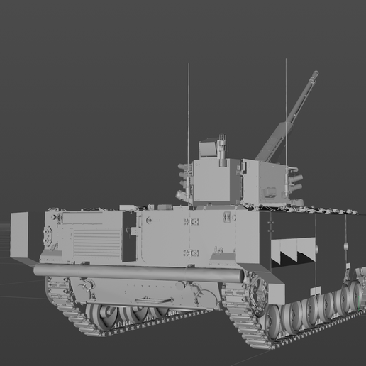 🔫 Russian 2S38 Derivatsiya-PVO self-propelled anti-aircraft gun 3D ...