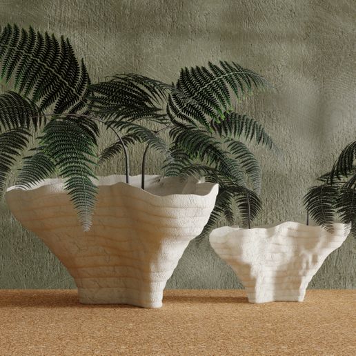 🪞 Waveform Planters – Organic Layered 3D Printable Design・ STL File for ...