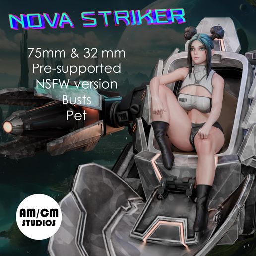 ♀️ Nova Striker Pin-Up (Personal use)・ 3D File for 3D printing・Cults