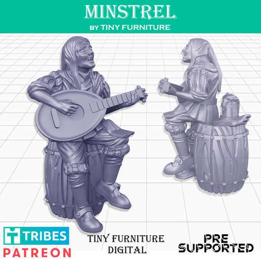 🎲 Minstrel・ STL File for 3D printing・Cults
