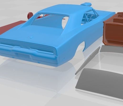 🚗 Dodge Charger 1969 Custom Printable Car・ 3D File for 3D printing・Cults