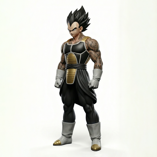 🐉 Игрушка Vegeta Tribal Warrior Edition Dragon Ball・Бесплатный STL для ...