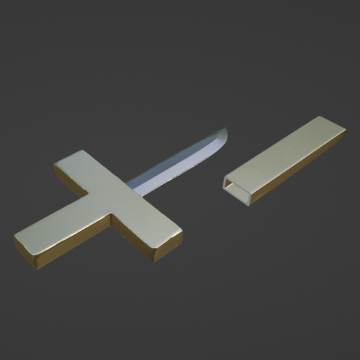 Dracule Mihawk’s Kogatana Cross Dagger - One Piece・Free STL File for 3D ...