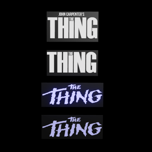 🗺️ The Thing (1982) Logos・ STL File for 3D printing・Cults