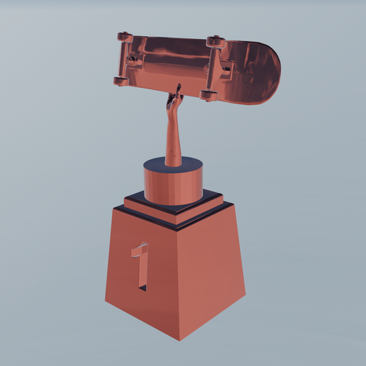 🛹 Skateboard Trophy・ STL File for 3D printing・Cults