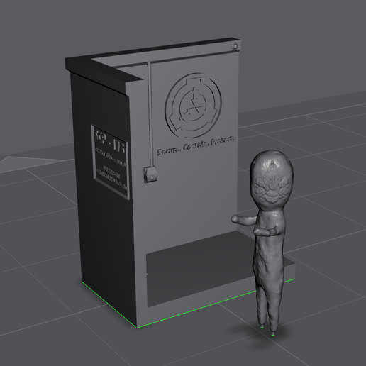 🥜 SCP 173 - In containment・Free STL File for ・Cults