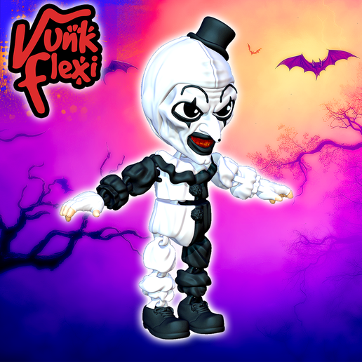 🎨 Terrifier Art the Clown Flexi Print-In-Place + figure & keychain・ STL ...