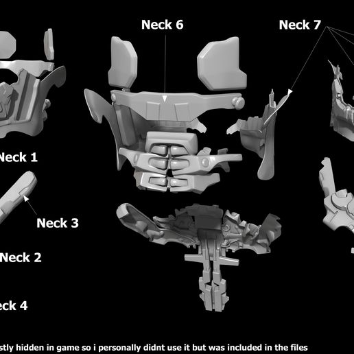 🎭 Cyberpunk Takemura Neck & Jaw・ STL File for 3D printing・Cults