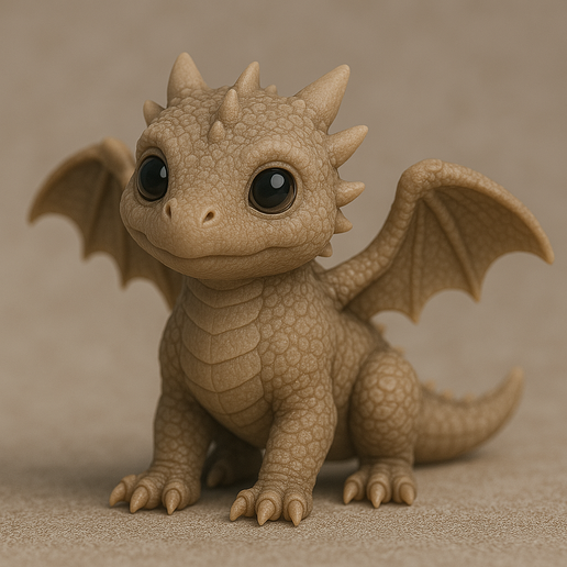 👶 Chibi Baby Dragon 3D Model | Cute Fantasy Creature | Printable STL ...