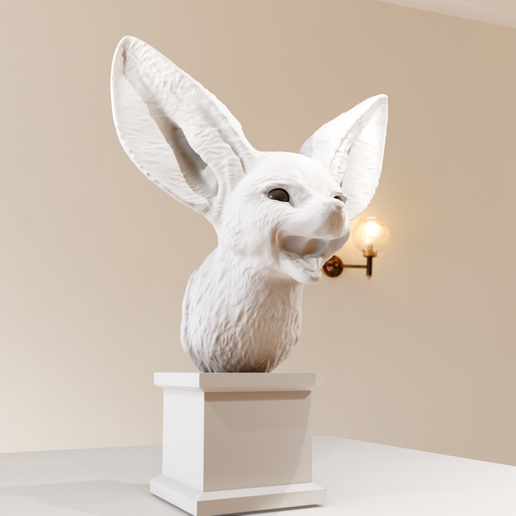 🦊 fennec fox head screaming bust stl・ STL File for 3D printing・Cults