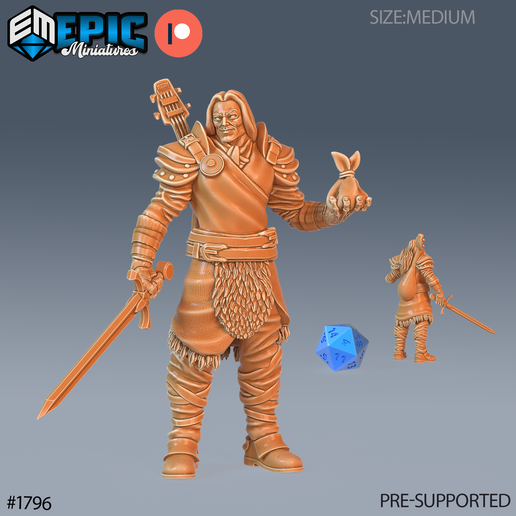 🎲 Mercenary Set ‧ DnD Miniature ‧ Tabletop Miniatures ‧ Gaming Monster ...