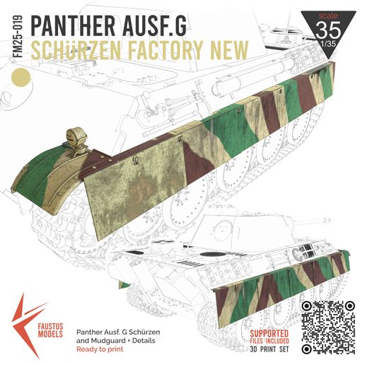 💂 Panther Ausf.G Mud Guard & Aprons Factory New FM25-019・ 3D File for ...