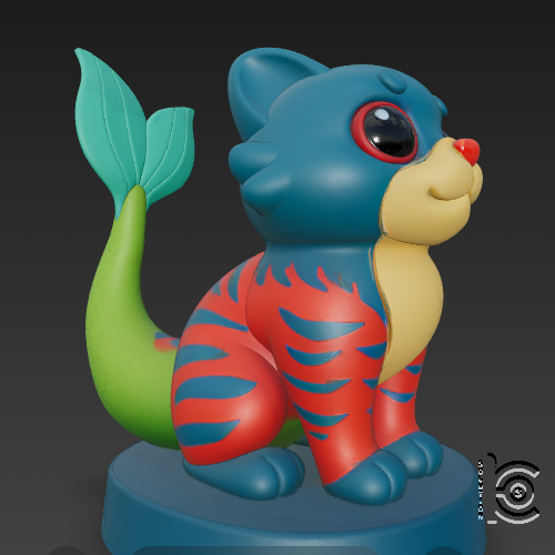 🎁 Mermeow - 3D Model for Printing・ STL File for 3D printing・Cults