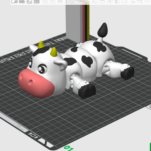🐄 Flexi Cute Cow Articulated・ STL File for 3D printing・Cults