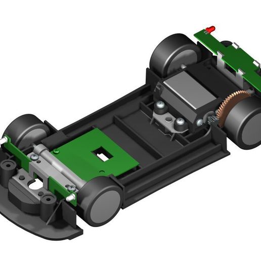 STL file Carrera D124 Mercedes-Benz SLS AMG GT3 Chassis 🚗 ・Template to ...