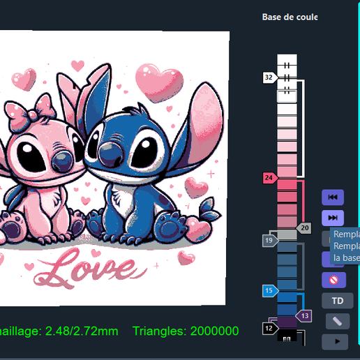 👼 Hueforge Stitch and Angel・Free STL File for 3D printing・Cults