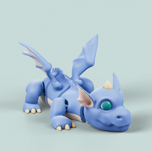 🐉 Flexi Dragon・Free STL File for 3D printing・Cults