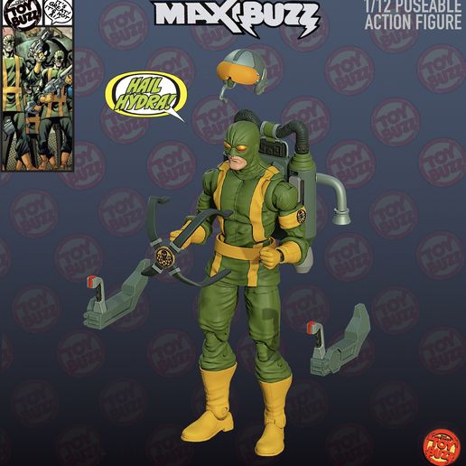 🫡 Hydra soldier 1/12 army builder action figure with accessories・ 3D ...