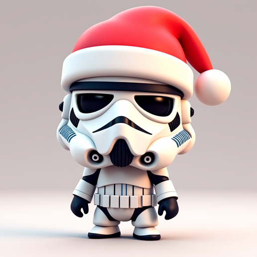 STL file Festive Stormtrooper with Santa Hat 3D Model 🫡 ・3D printing ...